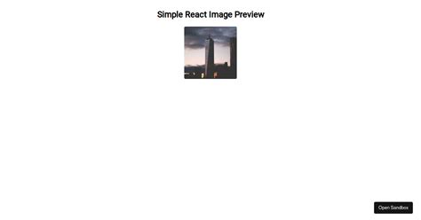 Simple React Image Preview Hooks Codesandbox