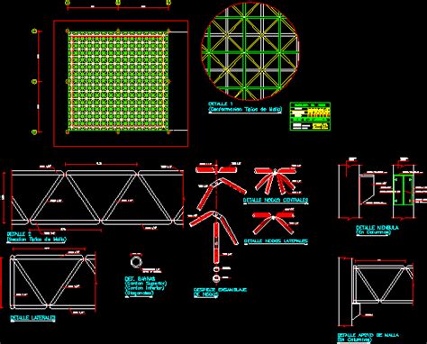 Detail Space Mesh DWG Section For AutoCAD Designs CAD
