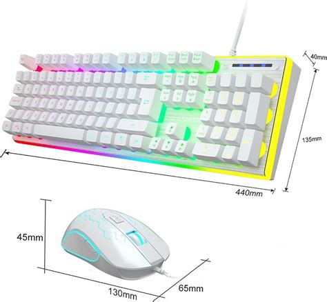 Magegee Gaming Keyboard And Mouse Combo True Rgb Backlit Membrane Office Keyboard 104 Keys