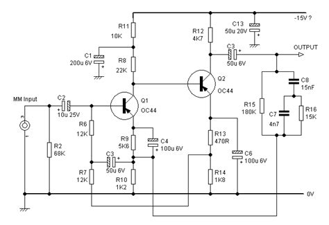 Transistor Phono Preamplifier Schematics