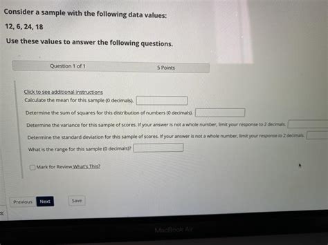 solved consider a sample with the following data values 12