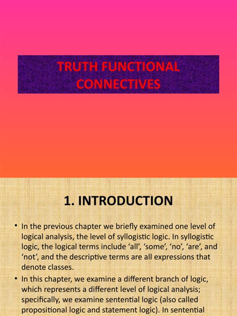 Truth Functional Connectives Pdf Logic Mathematical Logic