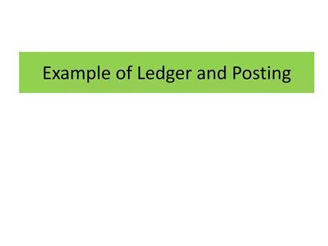1 Ledger Posting Pdf