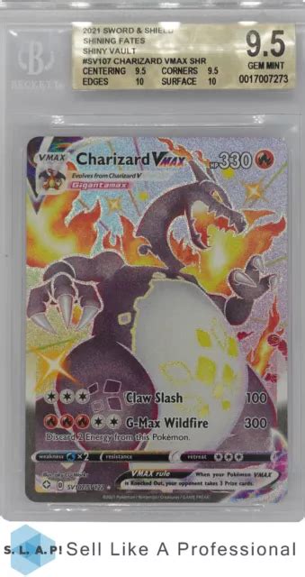 2021 Pokemon En Swsh Shining Fates Shiny Vault Charizard Vmax Beckett 95 Eur 9999 Picclick It
