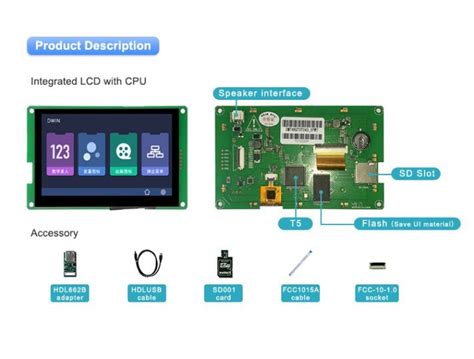 Dwin LCD Module Inch TFT K Colors Industrial Grade IPS HMI Touch Screen TFT Display And
