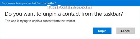 Pin And Unpin People Contacts On Taskbar In Windows 10 Tutorials
