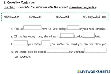 Important Correlative Conjunctions With Example Sentences