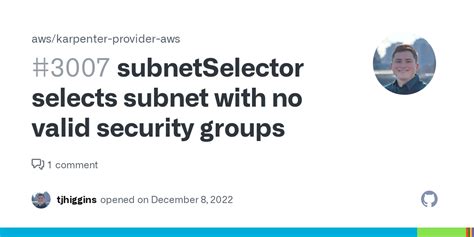 subnetselector selects subnet with no valid security groups · issue