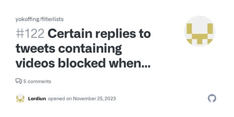 Certain Replies To Tweets Containing Videos Blocked When Clicked