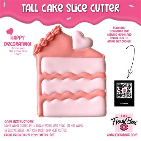 Tall Cake Slice Cookie Cutter The Flour Box