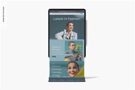 Premium Psd Ipad Long Scroll Screen Mockup Front View