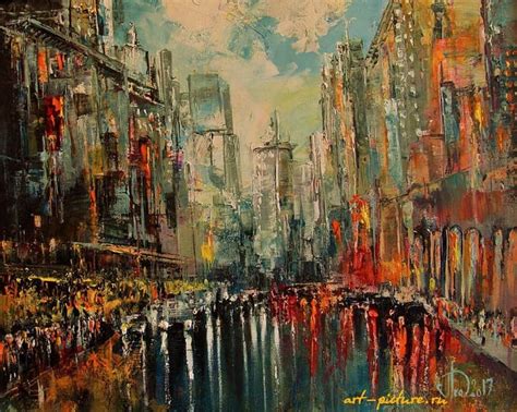 Купить картину Будни мегаполиса масло холст Художник Леднев Александр Алексеевич Продажа