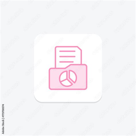 graph folder icon graph folder data chart editable vector pixel