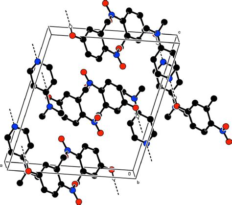 The Crystal Packing Of The Title Compound Viewed Down C Axis H Atoms