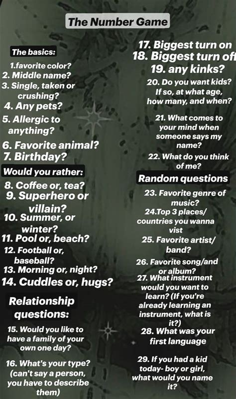 The Number Game Number Games Question Game For Friends Fun Questions To Ask