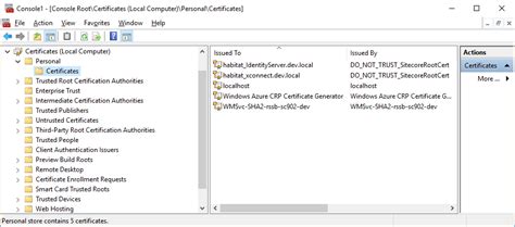 Experience Sitecore Which Certificates And Where To Got Installed With Sitecore 91