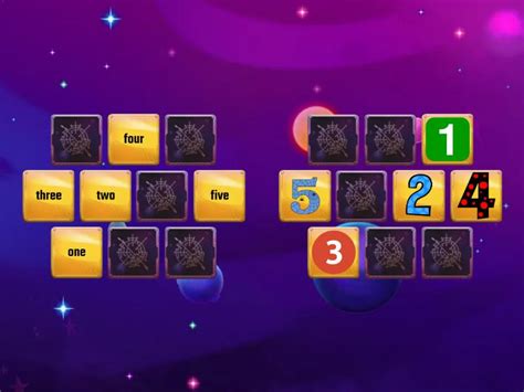 Numbers 1 10 Matching Pairs