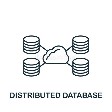 Distributed Database Icon Monochrome Simple Line Data Science Icon For