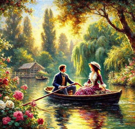 Two Lovers On A Boat Trip Online Puzzle