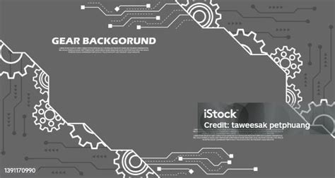 미래 기하학적 데이터 추상 적 톱니 바퀴 패턴 회색 기술 배경 Ep6에 Cpu에 대한 스톡 벡터 아트 및 기타 이미지 Cpu 가리기 개념 Istock