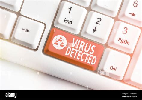 Word Writing Text Virus Detected Business Photo Showcasing A Computer Program Used To Prevent