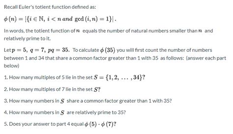 solved recall euler s totient function defined as n l{i