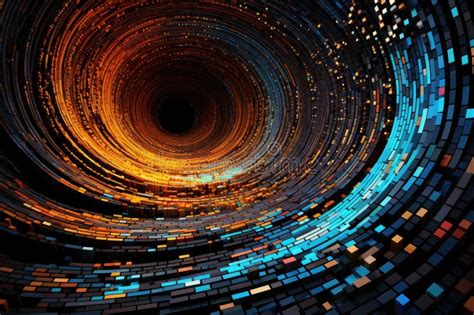 An Abstract Image Featuring A Vibrant And Colorful Circular Object Against A Clean White