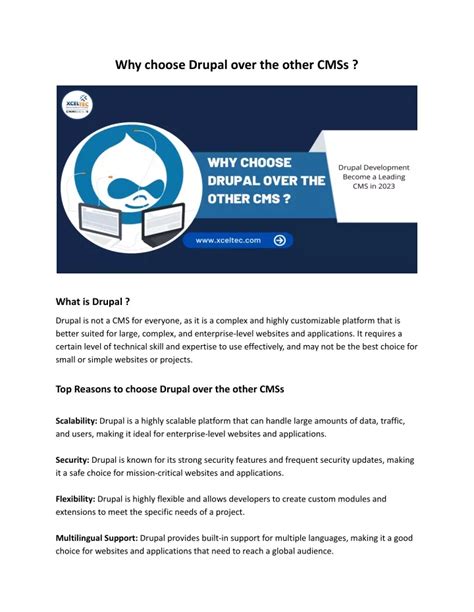 PPT Why Choose Drupal Over The Other CMSs PowerPoint Presentation Free Download ID