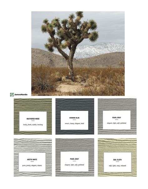 Joshua Tree With James Hardie Color West Coast Color Palette Desert Homes Pure Products