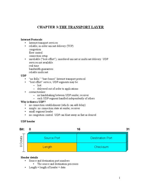 Chapter 3the Transport Layer Internet Protocols Pdf Transmission
