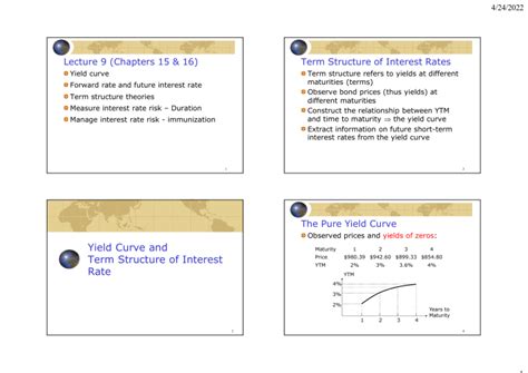term structure of interest rates and yield curve analysis