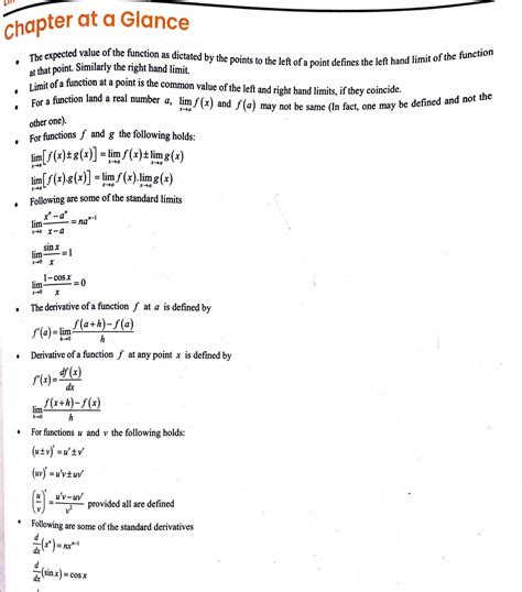SOLUTION Limits And Derivatives Maths Class Solved Questions And Formulas Studypool