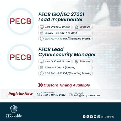 itcapside on linkedin pecb cybersecuritytraining iso27001 cybersecuritymanager…