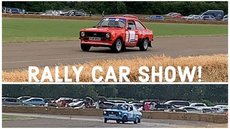 Classic Rally Cars Race Drift On Wet Track Bicester Heritage Flywheel