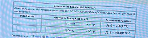 Solved Decomposing Exponential Functionsgiven The