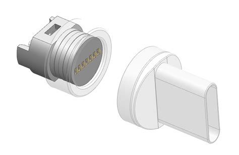 7pin可旋转磁吸头 Step 模型图纸下载 懒石网