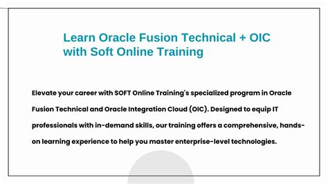 Ppt The Future Of It Starts Here Oracle Fusion Technical Oic Skills