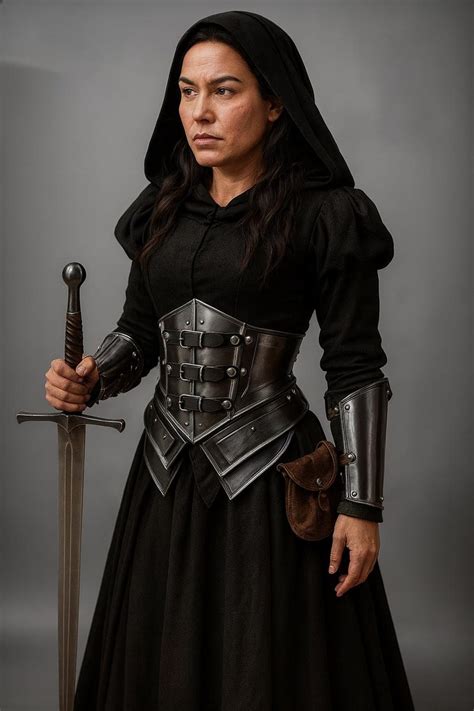 Fantasy Lady Corset Armor Set Steel Waist Belt And Bracers Larp Armor