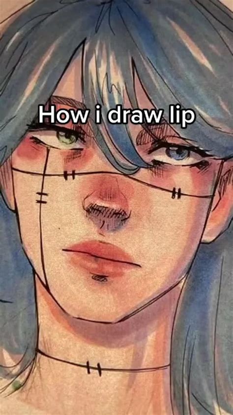 How To Draw A Lip Drawing Techniques Digital Art Tutorial Face Drawing