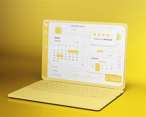 Premium PSD Ui And Ux Interface Design For Laptop Device