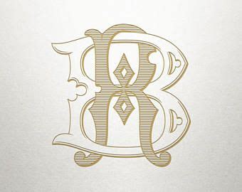 Wedding Monogram Design BM MB Wedding Monogram Vintage Etsy Monogram Design Monogram Fonts