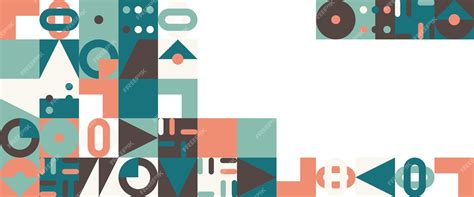 Premium Vector Abstract Geometric Pattern Design In Retro Style Vector Illustration