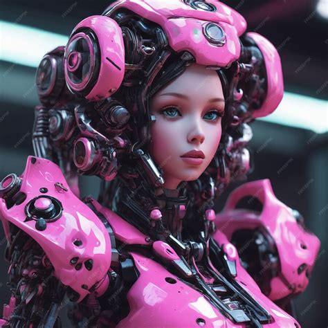 Premium Ai Image A Cute Robot Girl