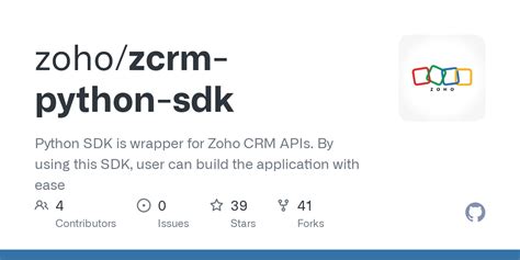 Github Zoho Zcrm Python Sdk Python Sdk Is Wrapper For Zoho Crm Apis