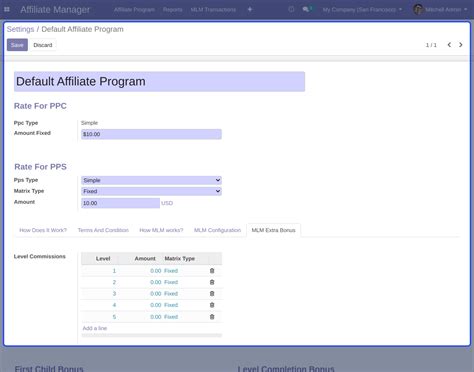 Odoo Multi Level Marketing WebKul