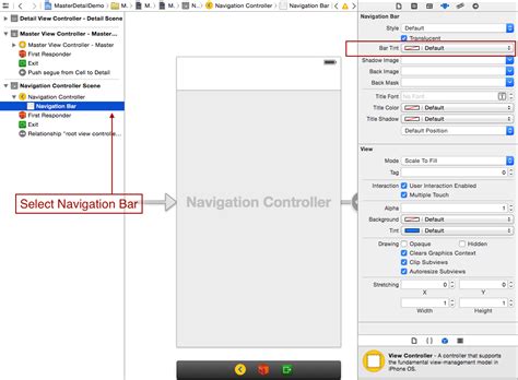 Ios Navigation Bar Not Showing In Storyboard Stack Overflow