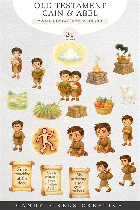 Cain And Abel Clipart Old Testament Bible Character Clip Art Biblical