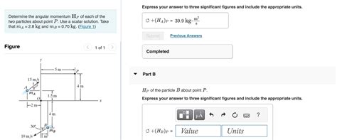 solved determine the angular momentum hp of each of the two