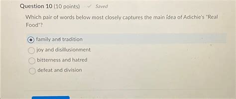 solved question 10 10 ﻿points ﻿savedwhich pair of words
