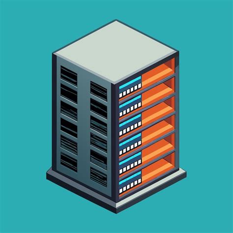 Cloud Computing Server Rack Vector Illustration Premium Ai Generated Vector